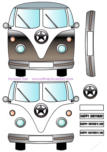 CAMPER VAN STEP BY STEP SHEET - CHROME - CUP863946_57683 | Craftsuprint