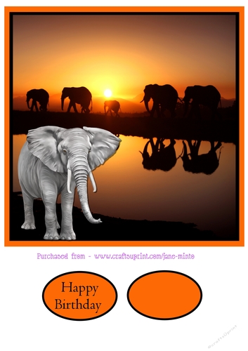 ELEPHANTS - QUICK CARD SHEET - CUP865545_57683 | Craftsuprint