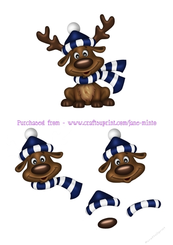 FOOTBALL FAN REINDEER sheet 10 - CUP883359_57683 | Craftsuprint