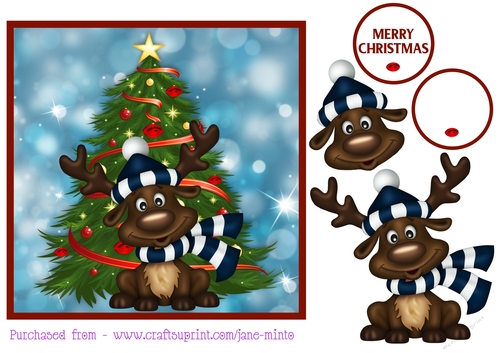 AUSTRALIAN FOOTBALL FAN REINDEER sheet 5 - CUP883467_57683 | Craftsuprint