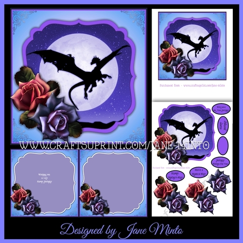 DRAGON & ROSES MINI KIT - CUP896368_57683 | Craftsuprint