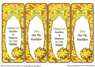 Sunshine Bookmarks - CUP112117_108 | Craftsuprint