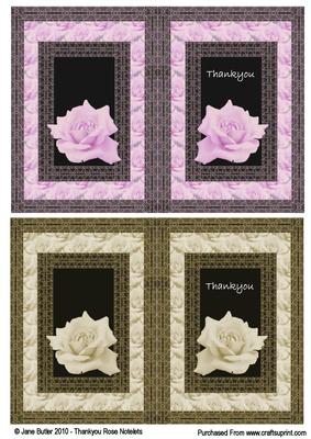 Thankyou Rose Notelets - 1 - CUP131435_108 | Craftsuprint
