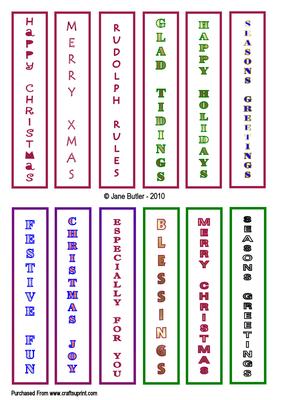 Vertical Christmas Sentiments - CUP141530_108 | Craftsuprint