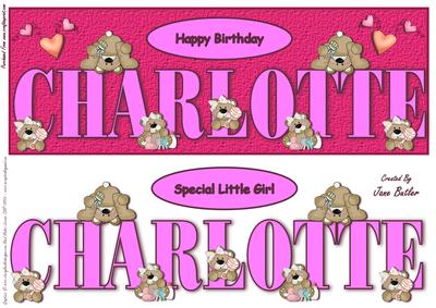 Charlotte - Large Dl Quick Card - CUP172873_108 | Craftsuprint