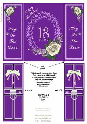 Key to the Door 18th Birthday Gatefold Card - CUP19122_108 | Craftsuprint