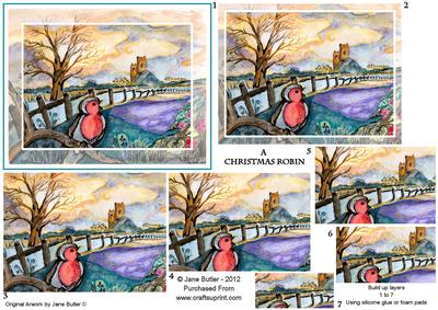 A Christmas Robin - Pyramid Topper - CUP338283_108 | Craftsuprint
