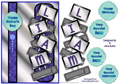 Liam Computer - Quick Card Front - CUP519056_108 | Craftsuprint