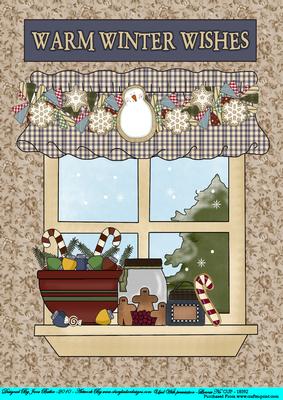 Warm Winter Wishes - Window Topper - A4 - CUP64815_108 | Craftsuprint