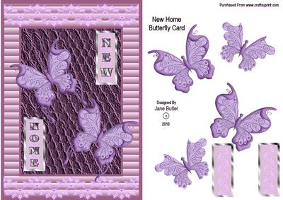 New Home Butterfly - Card Front - CUP70200_108 | Craftsuprint