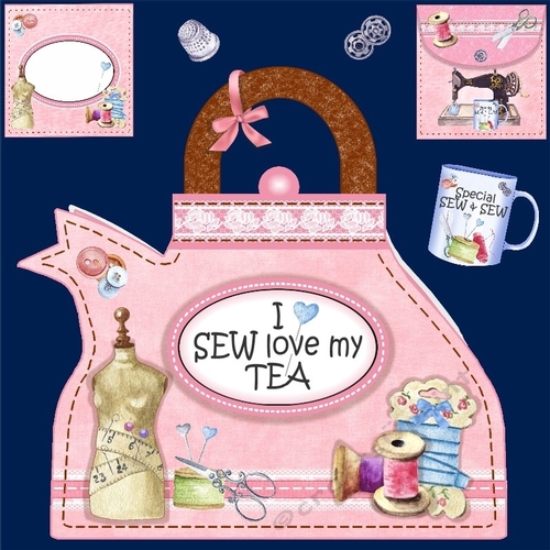 Sew Special Teapot Card - CUP1199454_122915 | Craftsuprint