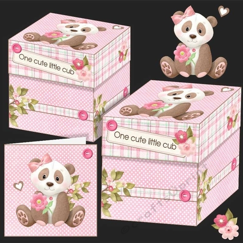 Girl Panda Gift Boxes - CUP1203207_122915 | Craftsuprint
