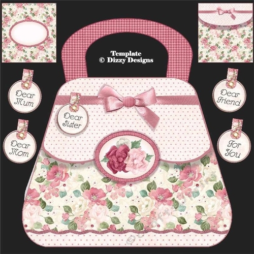 Floral Handbag Card - CUP1209957_122915 | Craftsuprint