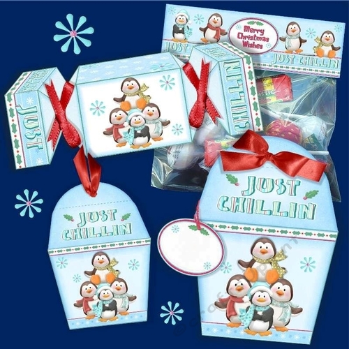 Just Chillin Penguins Christmas Boxes - CUP1232608_122915 | Craftsuprint