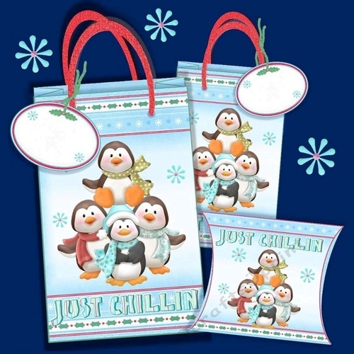 Just Chillin Penguins Christmas Bags - CUP1232609_122915 | Craftsuprint