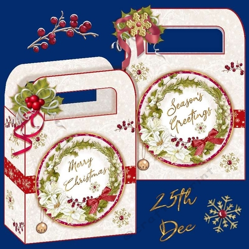 Christmas Wreath Gift Bags - CUP1242957_122915 | Craftsuprint