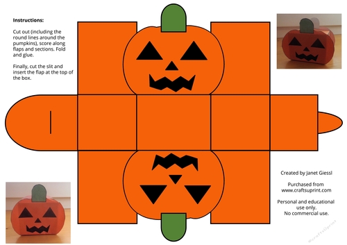 Halloween Pumpkin Gift Box - CUP725139_70151 | Craftsuprint