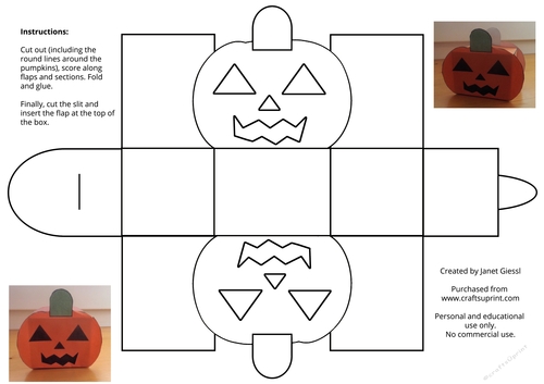 Halloween Pumpkin Gift Box - Black and White - CUP725141_70151 ...