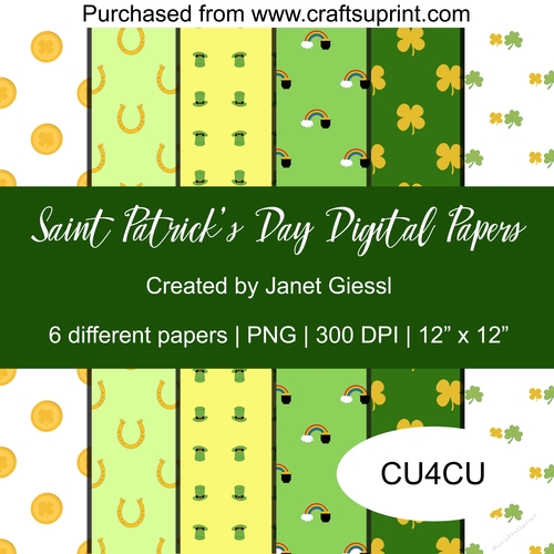 Saint Patricks Day Digital Papers - CU4CU - CUP773133_70151 | Craftsuprint