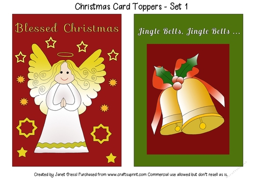 Christmas Card Toppers - Set 1 - CUP838954_70151 | Craftsuprint