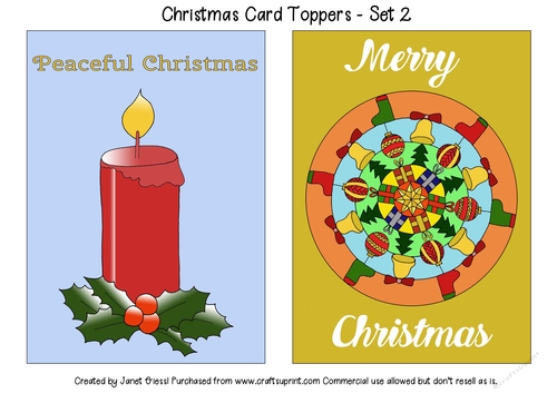 Christmas Card Toppers - Set 2 - CUP838955_70151 | Craftsuprint