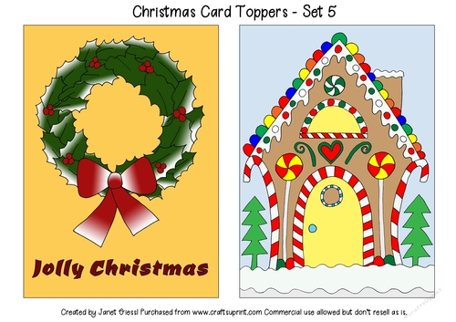Christmas Card Toppers - Set 5 - CUP838958_70151 | Craftsuprint