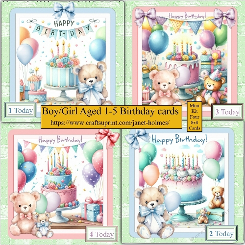 Boy/Girl Aged 1-5 Birthday cards - CUP1359429_91280 | Craftsuprint