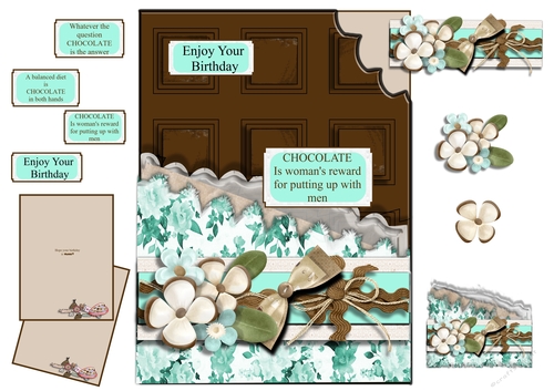 Chocolate Bar Shaped Card - CUP820567_6192 | Craftsuprint