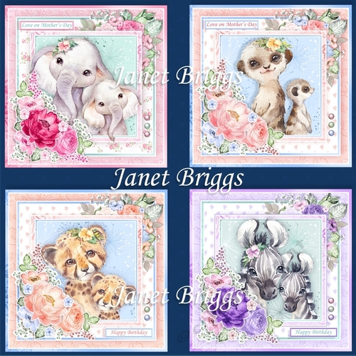 WILD ANIMALS MOTHERS & BABIES 7.5 Decoupage Bumper Kit - CUP1022881_68 ...