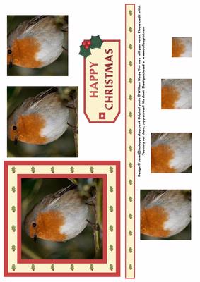 Christmas Robin Pyramid Sheet - CUP11585_68 | Craftsuprint