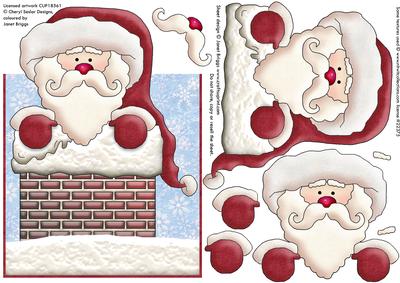 When Santa Got Stuck Up the Chimney Over the Edge Card - CUP133437_68 ...