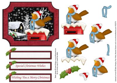 Robin on Postbox Topper and Decoupage - CUP139759_68 | Craftsuprint