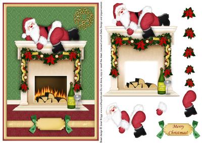 Merry Santa Claus Christmas Topper & Decoupage - CUP144173_68 ...