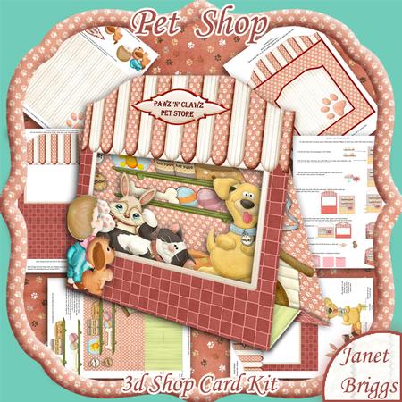 3D Pet Shop Pop Up Window Card Kit - CUP206079_68 | Craftsuprint
