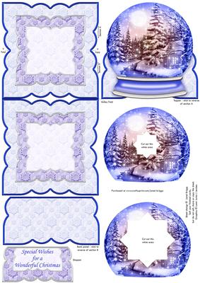 Winter Woods Snow Globe Easel Card - CUP251676_68 | Craftsuprint