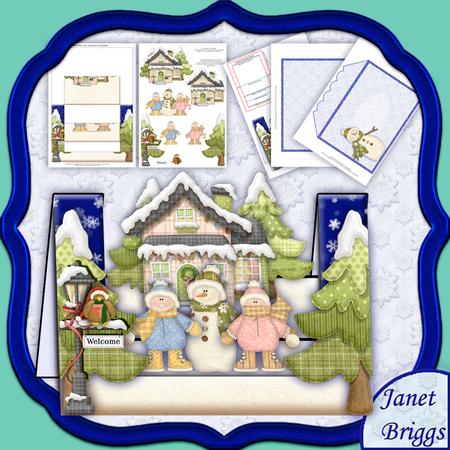 Winter Scene Mountain Stepper Card Kit - CUP260928_68 | Craftsuprint