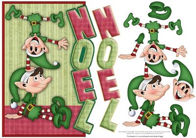 Balancing Elves Christmas Over the Edge - CUP274086_68 | Craftsuprint