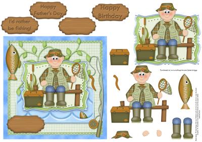 Fishing Decoupage Rather Be Fishing - CUP312648_68 | Craftsuprint