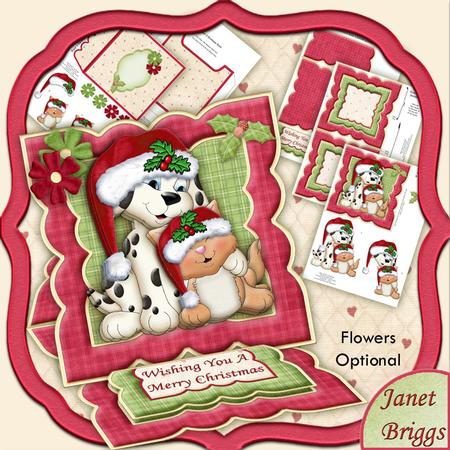 Christmas Furry Friends Easel Card Kit - CUP333904_68 | Craftsuprint