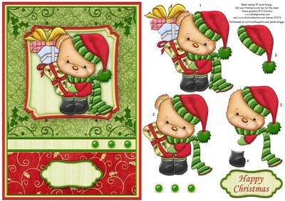 Bearing Gifts Christmas Card Front & Decoupage - CUP347940_68 ...