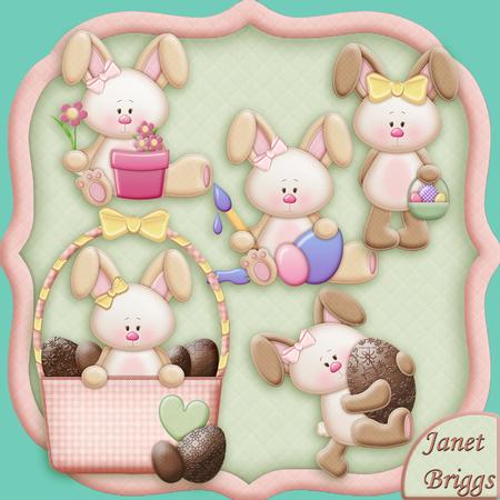 Easter Betsy Bunny Designer Resource Graphics - CUP404595_68 | Craftsuprint