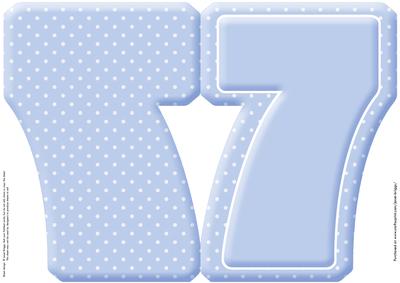 Age 7 Blank Blue Birthday Shape Card - CUP446491_68 | Craftsuprint