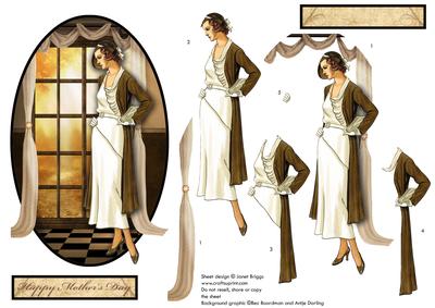 Vintage Lady & View Decoupage - CUP45932_68 | Craftsuprint