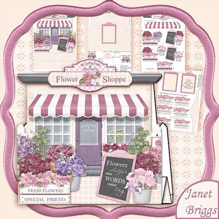Flower Shop Shaped Card & Decoupage Kit - CUP555466_68 | Craftsuprint