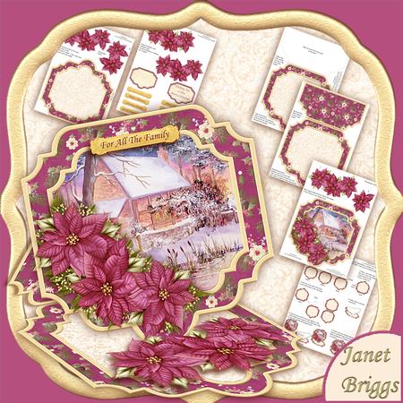 Christmas Winter Cottage Large Easel Card Kit 7.5" - CUP567487_68 ...