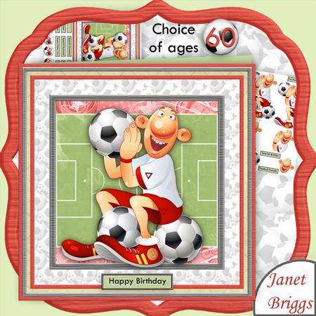 Football Fanatic Red 8x8 Mini Kit & Decoupage for Men - CUP602614_68 ...