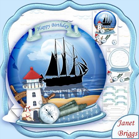 Sand Globe Sailing Ship Shaped Rocker Card Mini Kit - CUP625765_68 ...