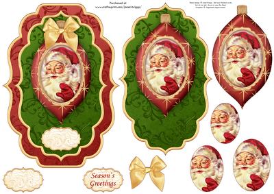 Christmas Santa Bauble Topper Optional Layers & Pyramage - CUP634970_68 ...