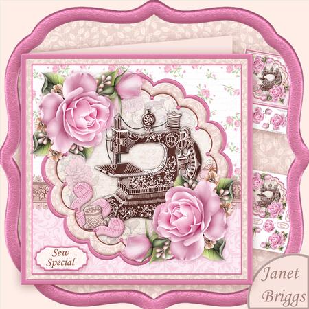 Sew Special Vintage Sewing Machine 8x8 Decoupage Mini Kit - CUP637140 ...