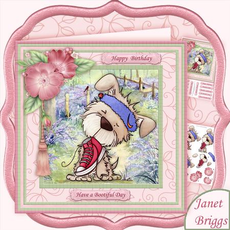 Have a Bootiful Day 8x8 Decoupage Mini Kit - CUP677620_68 | Craftsuprint